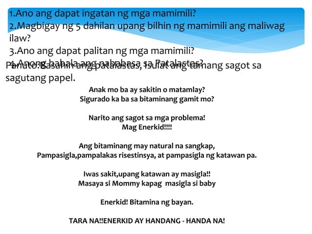PPT FILIPINO QUARTER 4PAG GAWA NG PATALASTAS AT USAPAN GAMIT ANG MGA BAHAGI NG PANANALITA.pptx