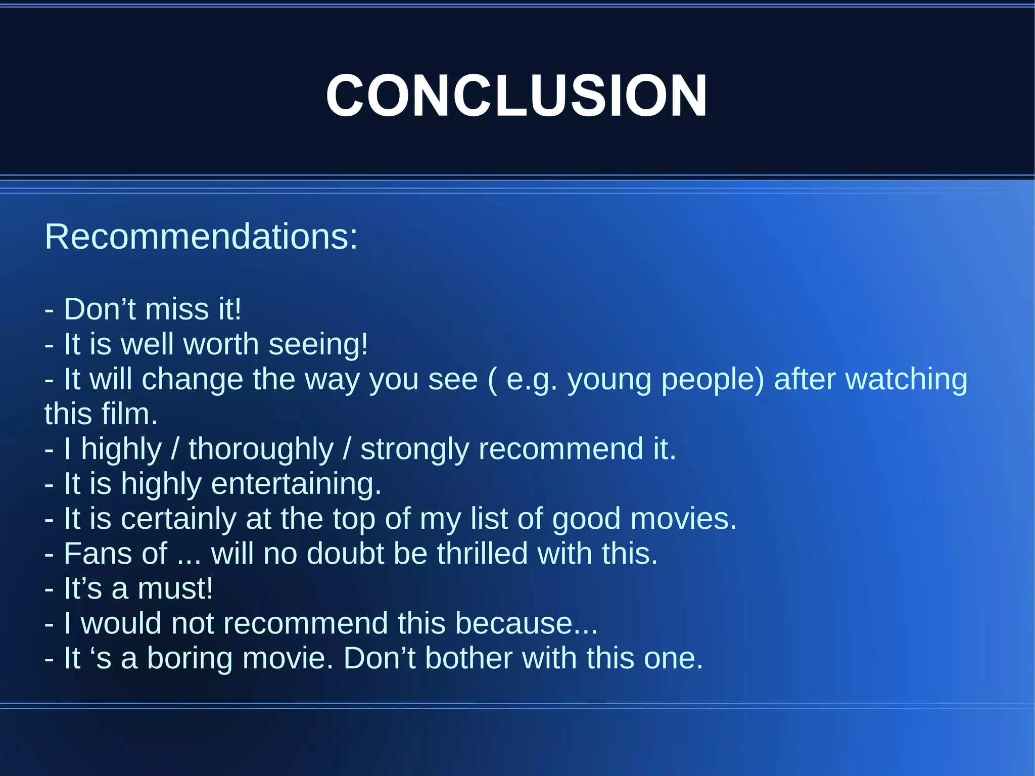 film review:useful language | ODP