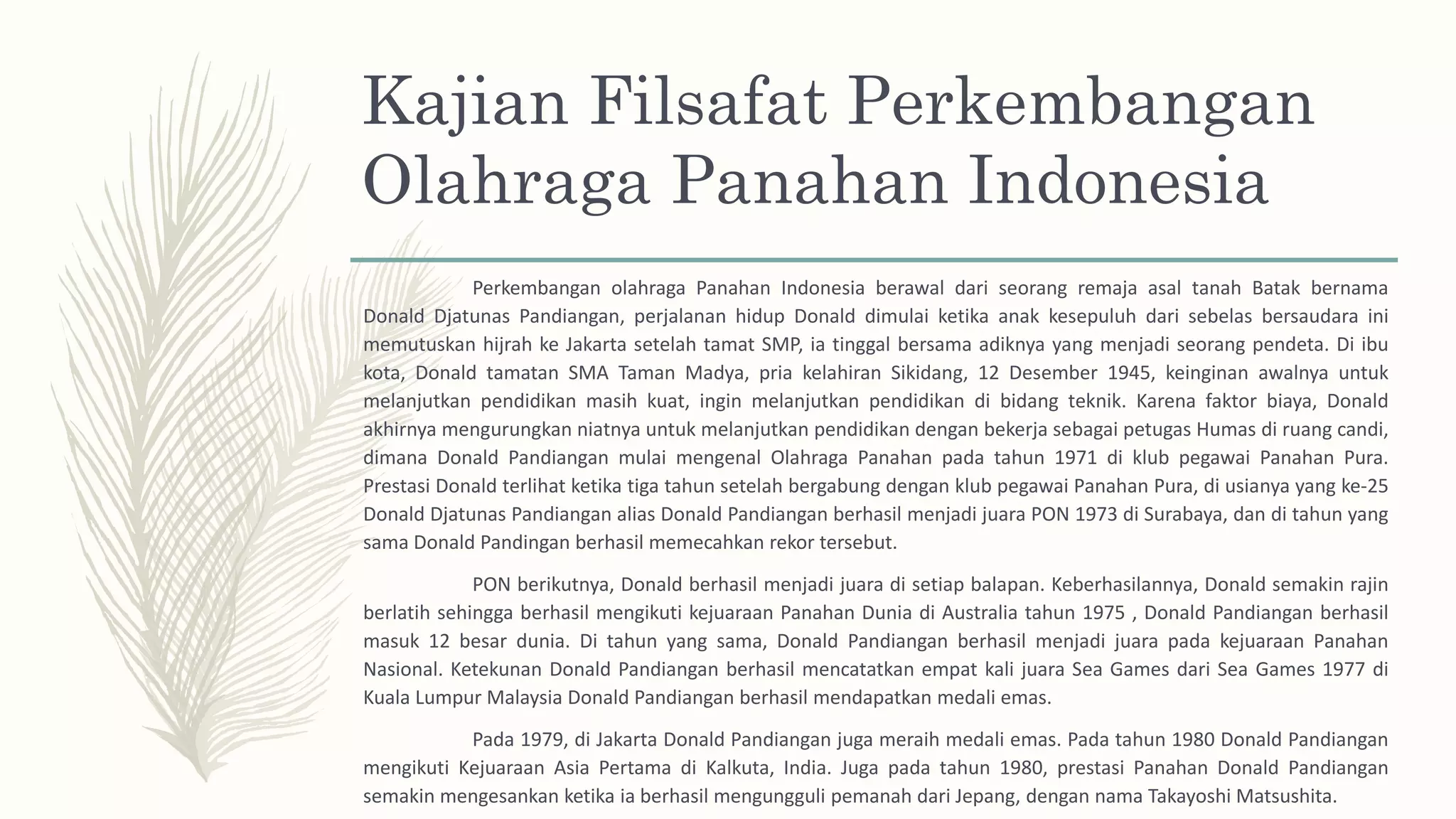 filsafat & sejarah olahraga | PPTX