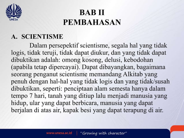 SCIENTISME DAN KULTUS KEILMUAN | PPTX