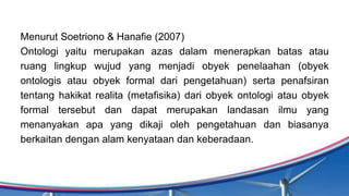 Ontologi Metafisika Keilmuan | PPTX