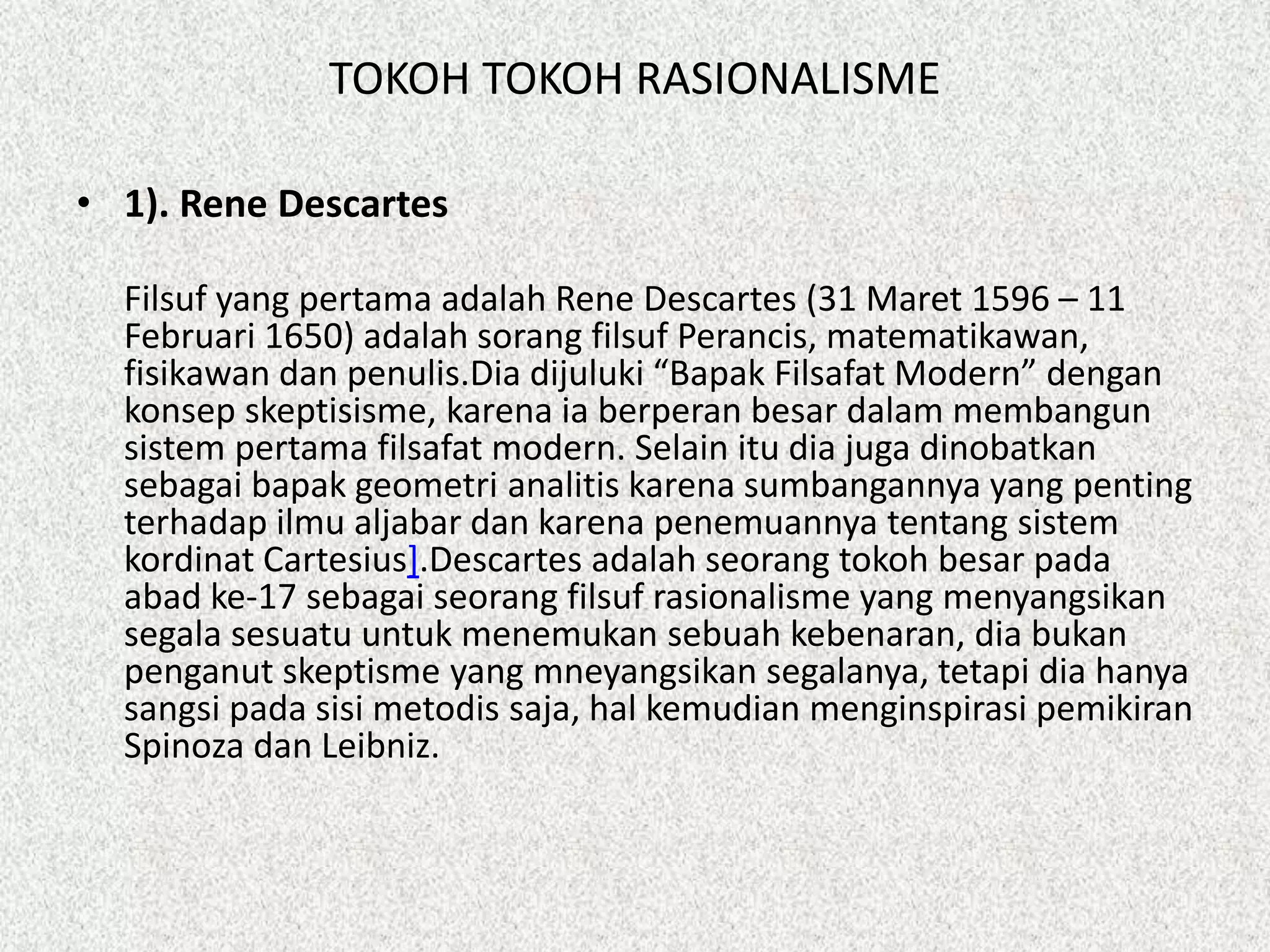 Ppt filsafat rasionalisme vs empirisme | PPTX