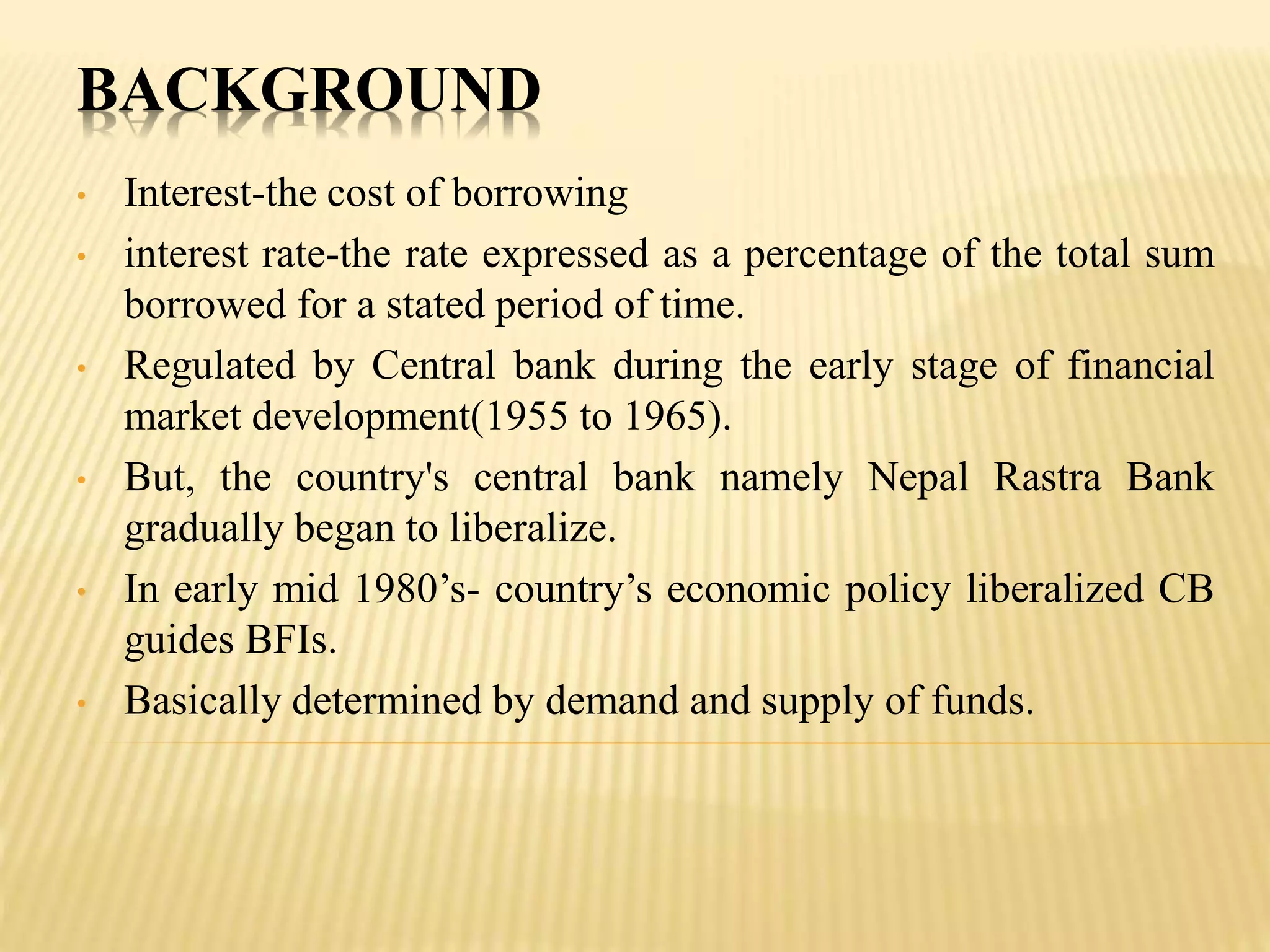 interest rate, structure and issues. | PPTX