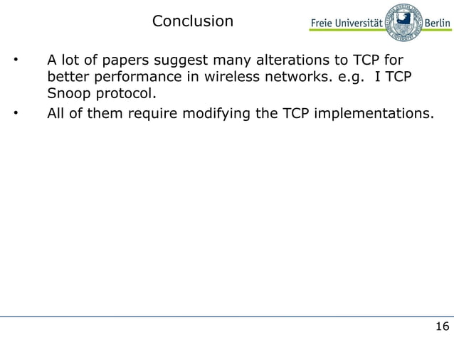 TCP Performance analysis Wireless Multihop Networks | PPT