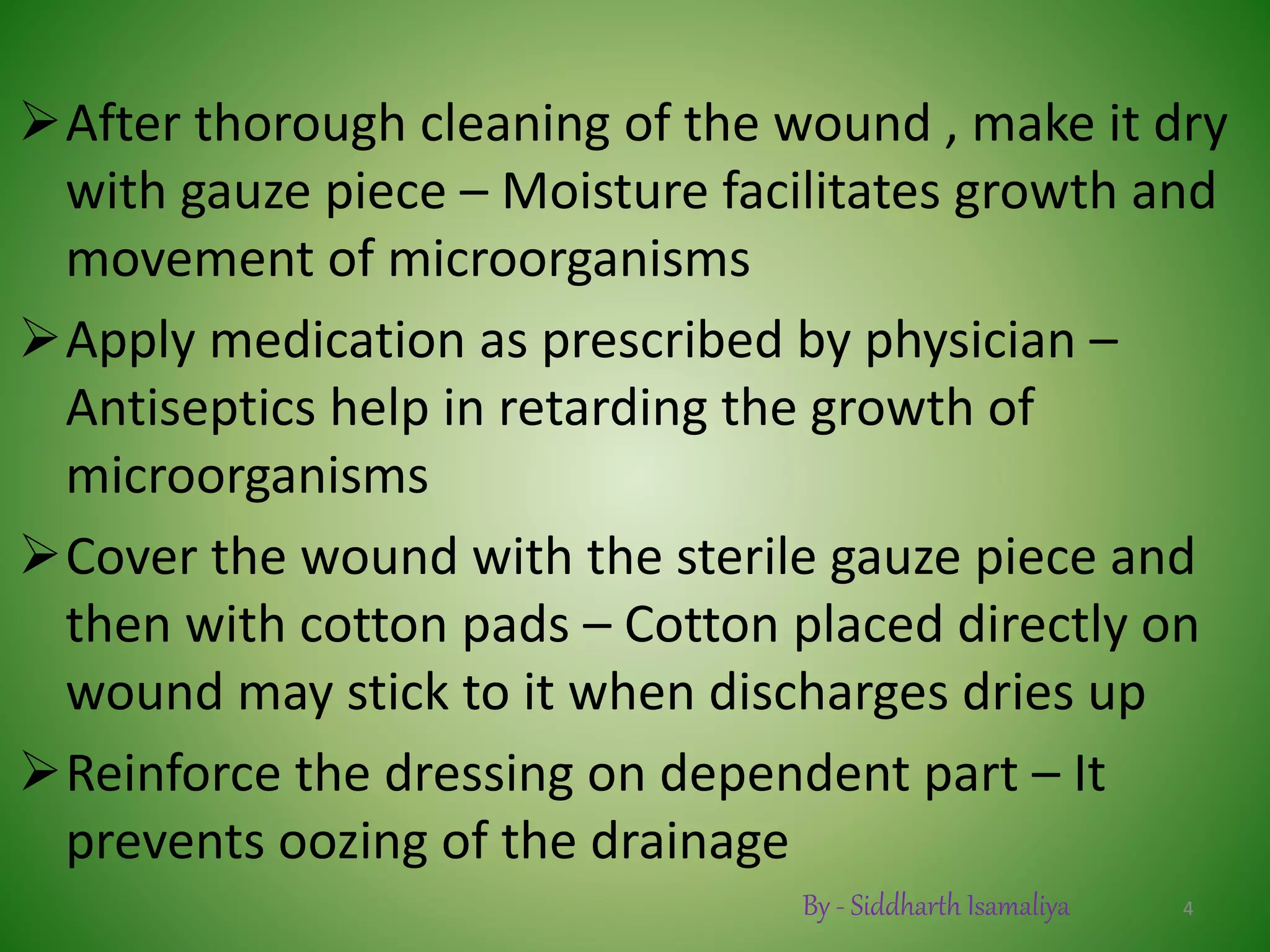 Dressing the wound | PPT