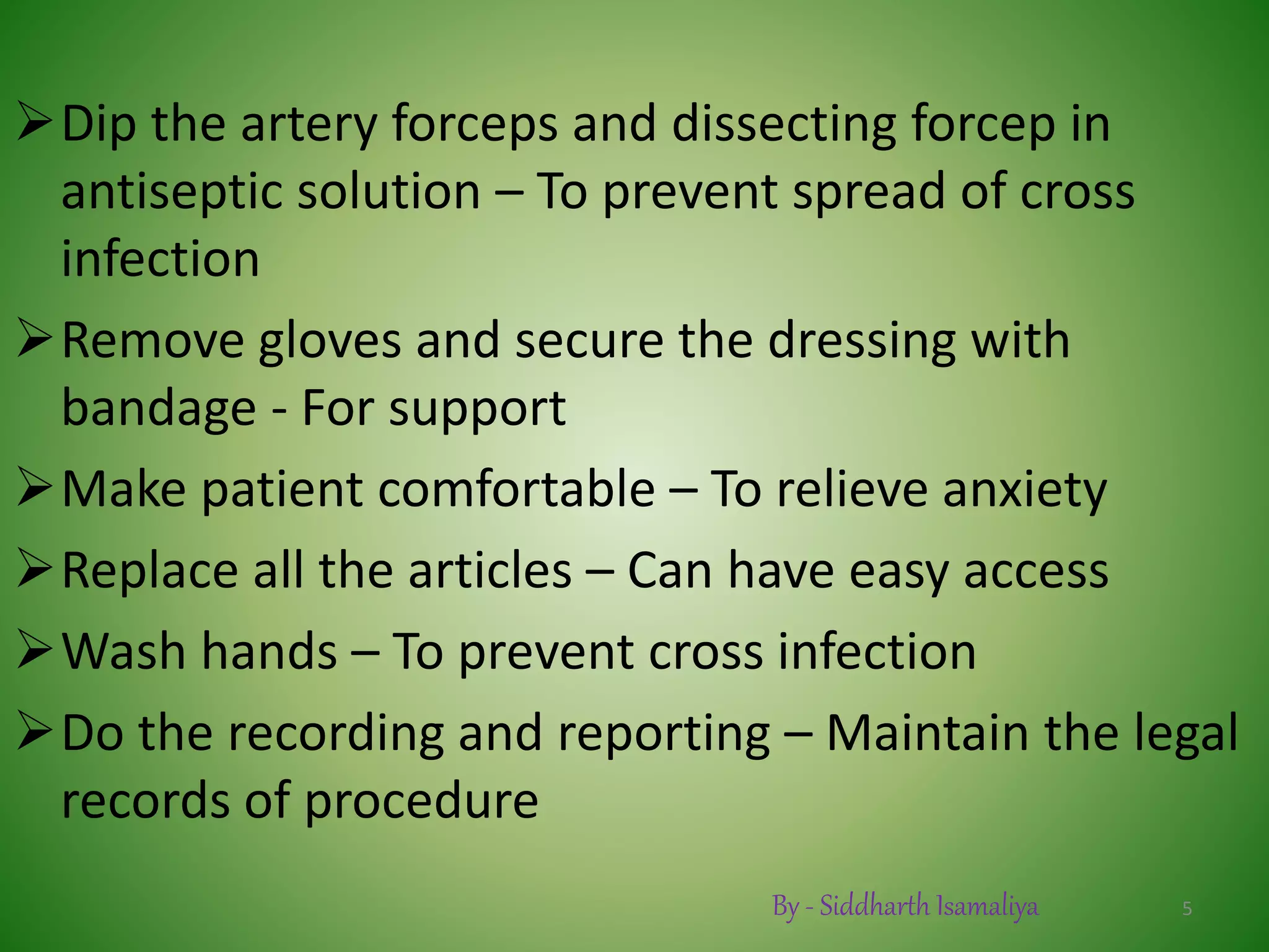 Dressing the wound | PPT