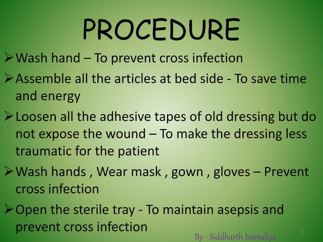 Dressing the wound | PPT