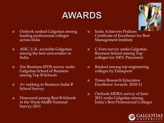 Galgotias University at a glance | PPSX