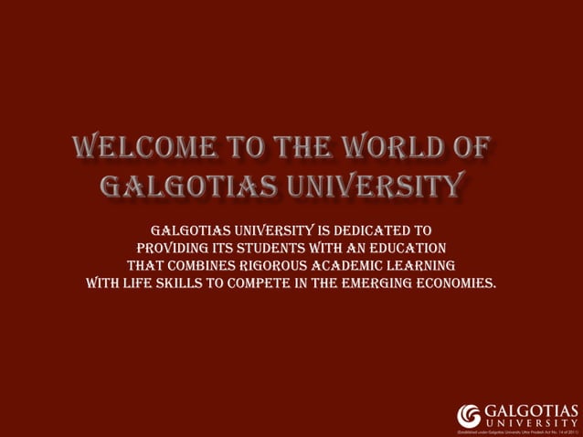 Galgotias University Presentation | PPSX