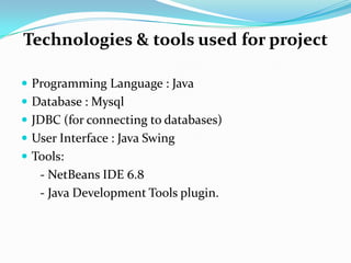 Expense Manager Application in JAVA | PPTX