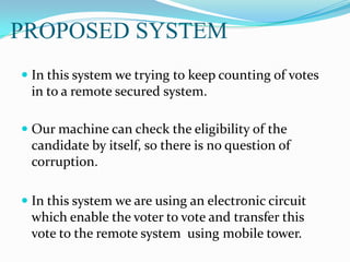 Global Wireless E-voting system with retinal scan | PPTX