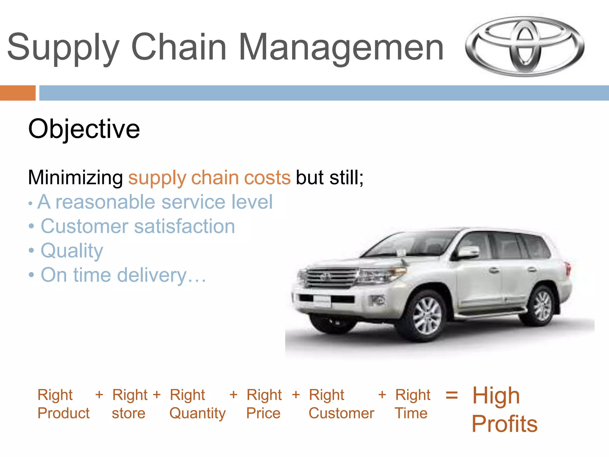 TOYOTA SUPPLY CHAIN MANAGEMENT | PPTX
