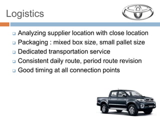 TOYOTA SUPPLY CHAIN MANAGEMENT | PPTX