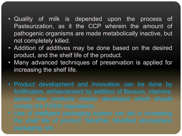 RECENT TRENDS IN QUALITY, SAFETY ASPECT OF FOOD | PPT