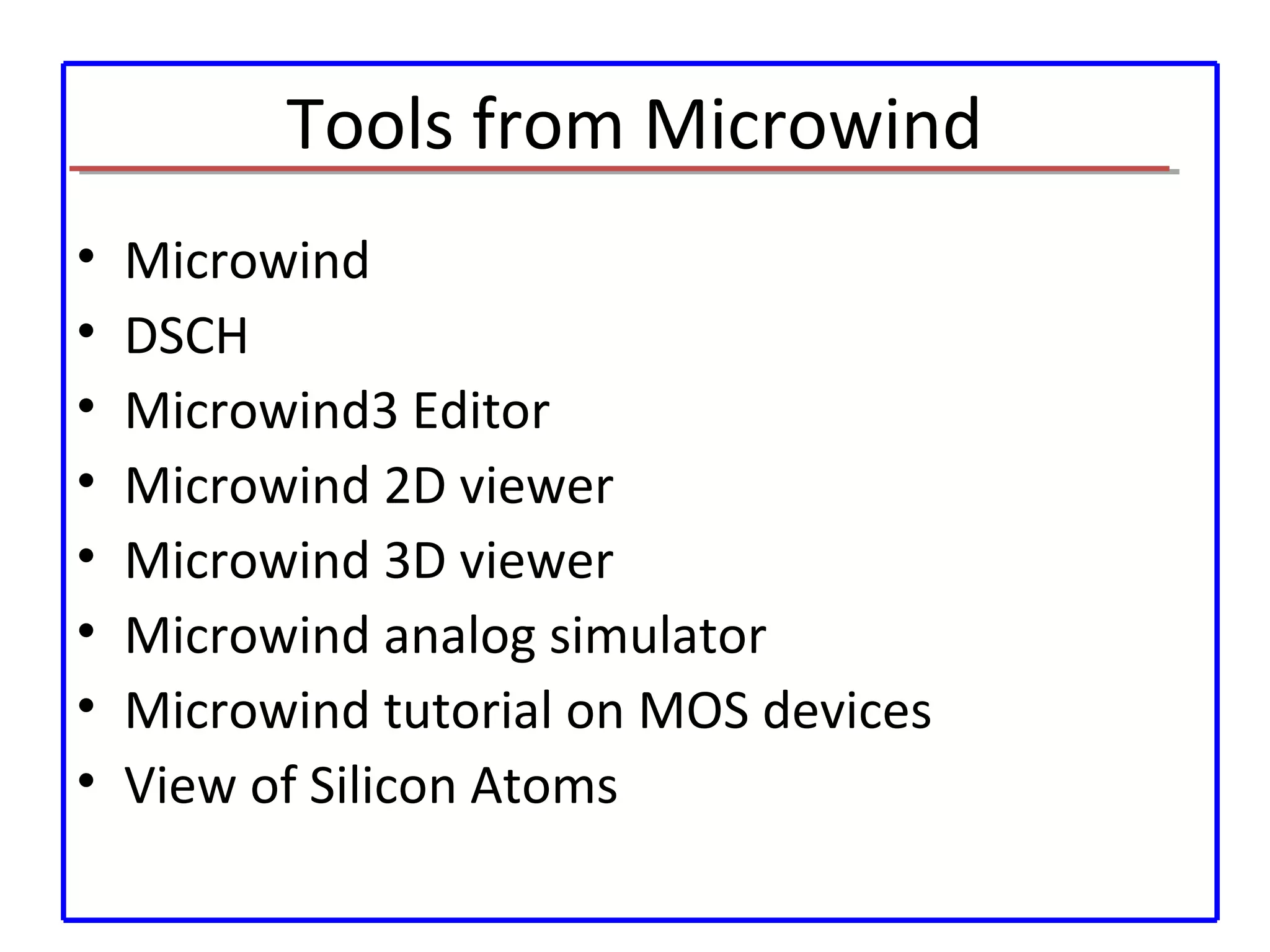 Layout design on MICROWIND | PPT