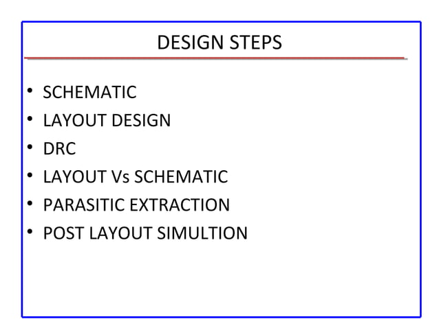 Layout design on MICROWIND | PPT