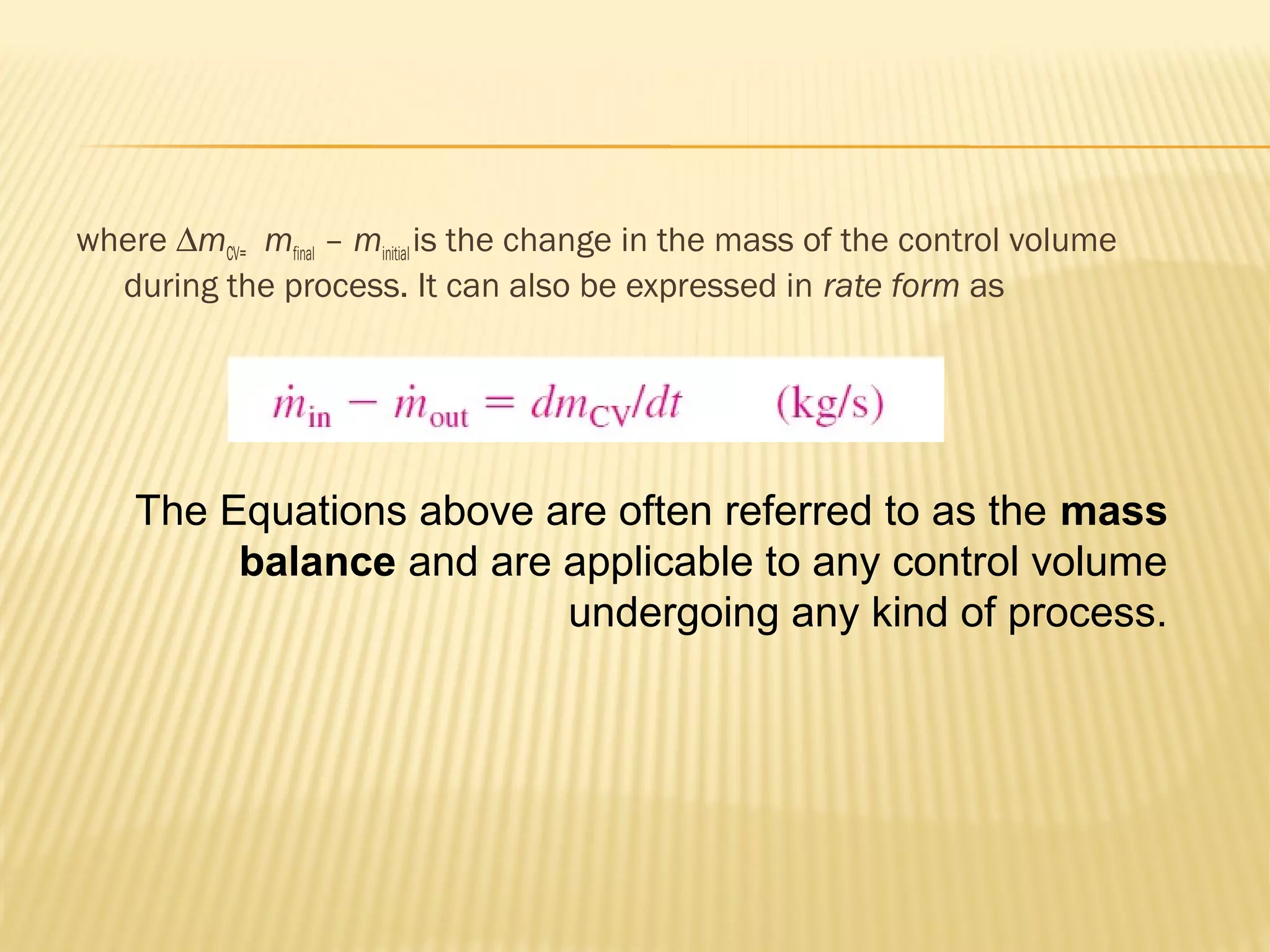 mass momentum energy equations | PPT