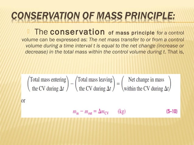 mass momentum energy equations | PPT