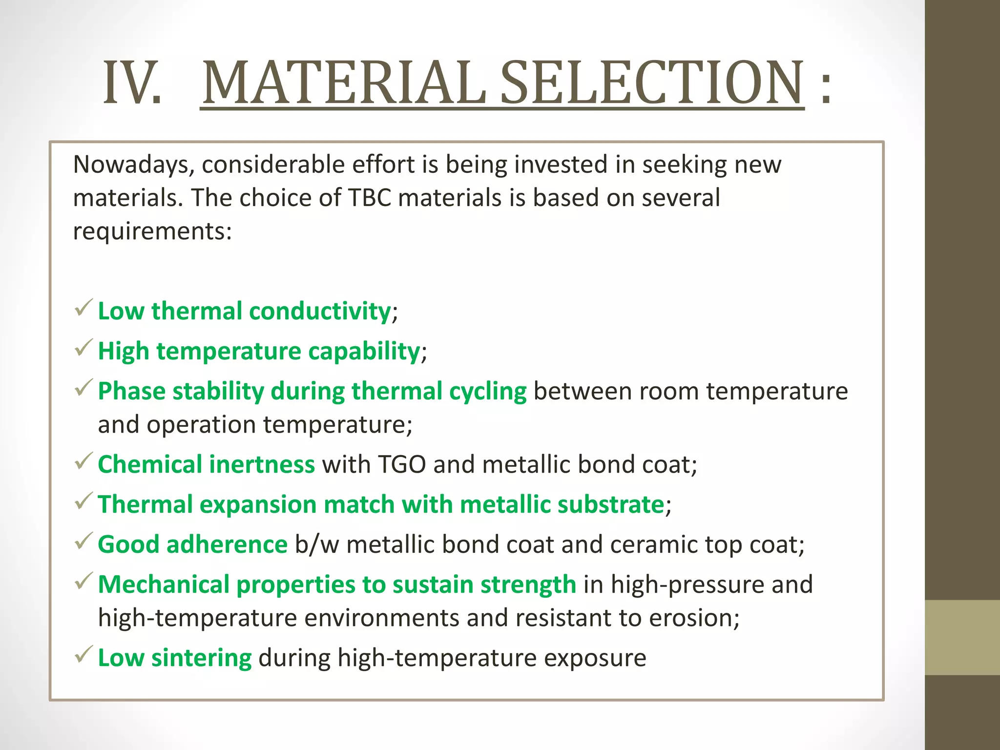 Development of Thermal Barrier Coating by thermal spraying for high ...