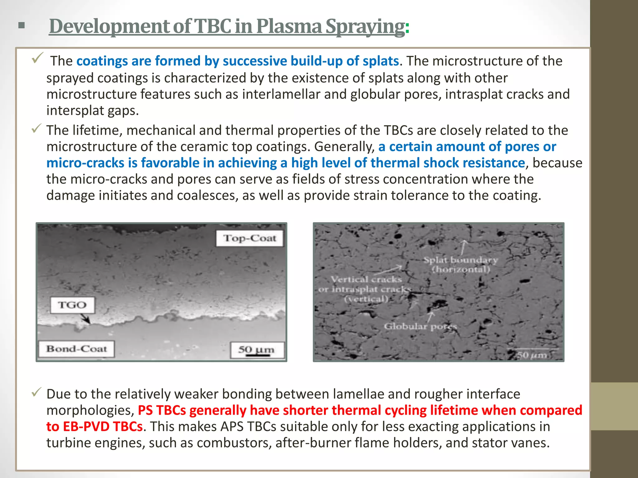 Development of Thermal Barrier Coating by thermal spraying for high ...