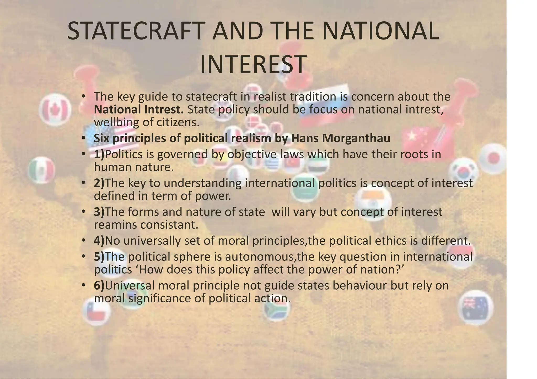 PPT on Realism in international relations political Science study | PDF