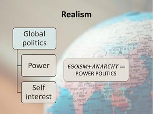 PPT on Realism in international relations political Science study | PDF