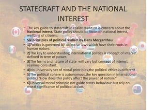 PPT on Realism in international relations political Science study | PDF