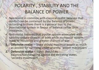 PPT on Realism in international relations political Science study | PDF