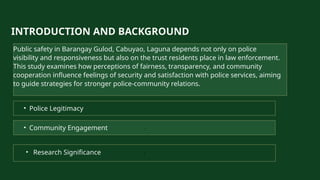 Community Trust and Public Perception of Police Effectiveness in ...