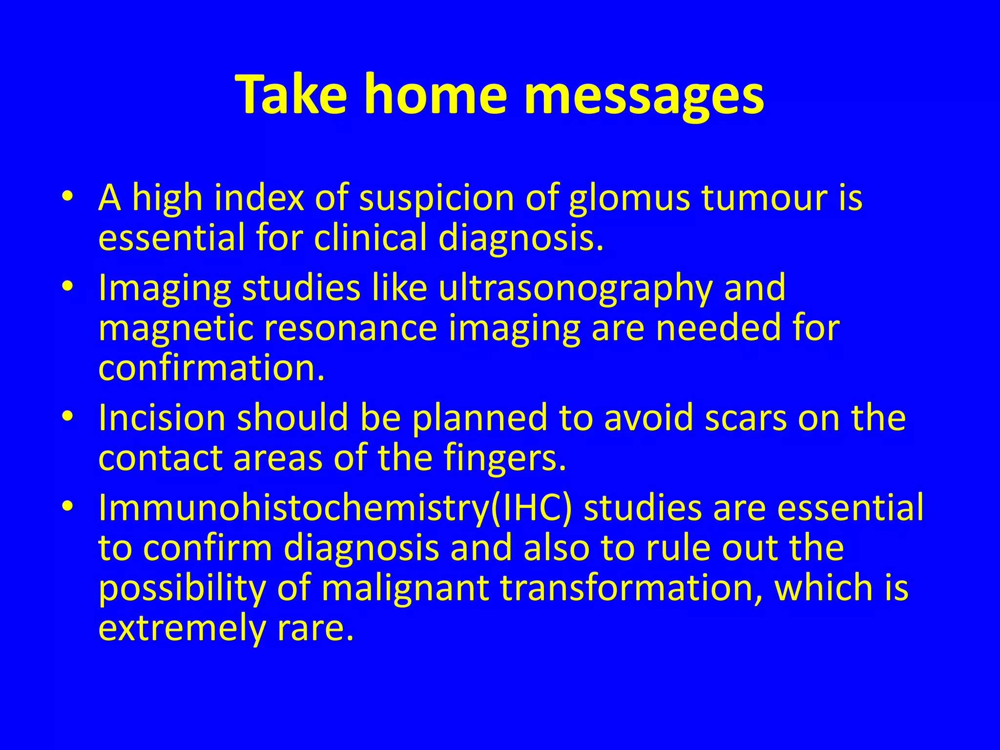 Ppt Glomus tumor of pulp of right middle finger | PPTX