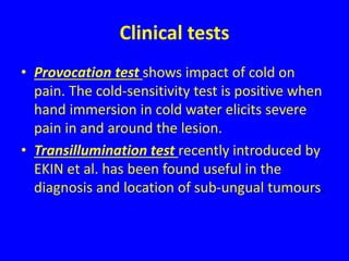 Ppt Glomus tumor of pulp of right middle finger | PPTX | Medical Tests ...