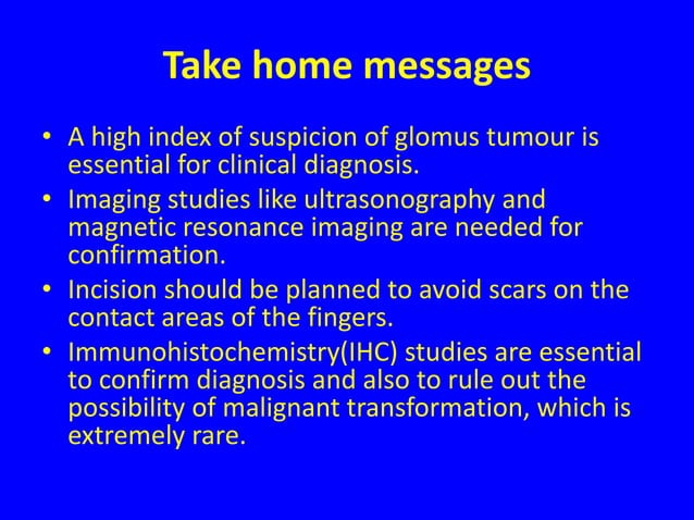 Ppt Glomus tumor of pulp of right middle finger | PPTX | Medical Tests ...
