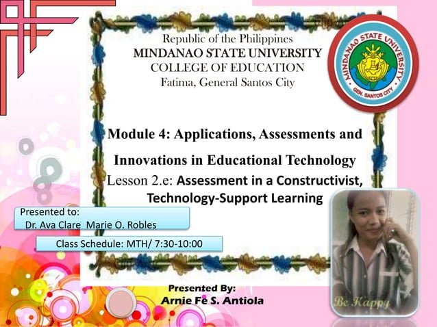 Assessment in a Constructivist, Technology-Support Learning | PPTX ...