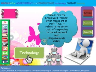 Assessment in a Constructivist, Technology-Support Learning | PPTX