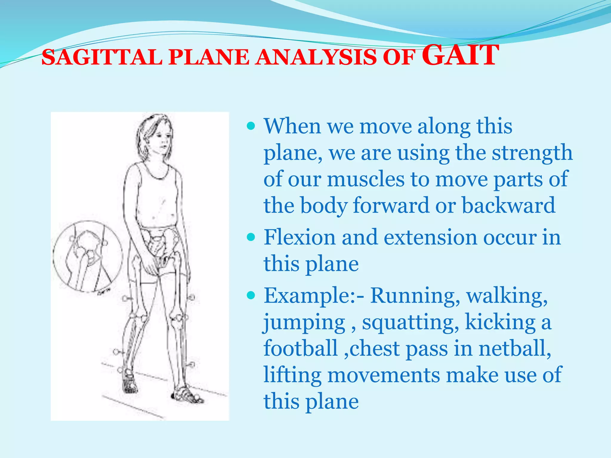 SAGITTAL PLANE ANALYSIS OF GAIT BY DR TABASSUM AZMI | PPTX