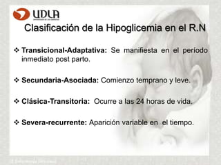 Hipoglicemia y Termorregulación en el RN | PPTX