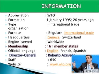 world trade organization ppt | PPTX