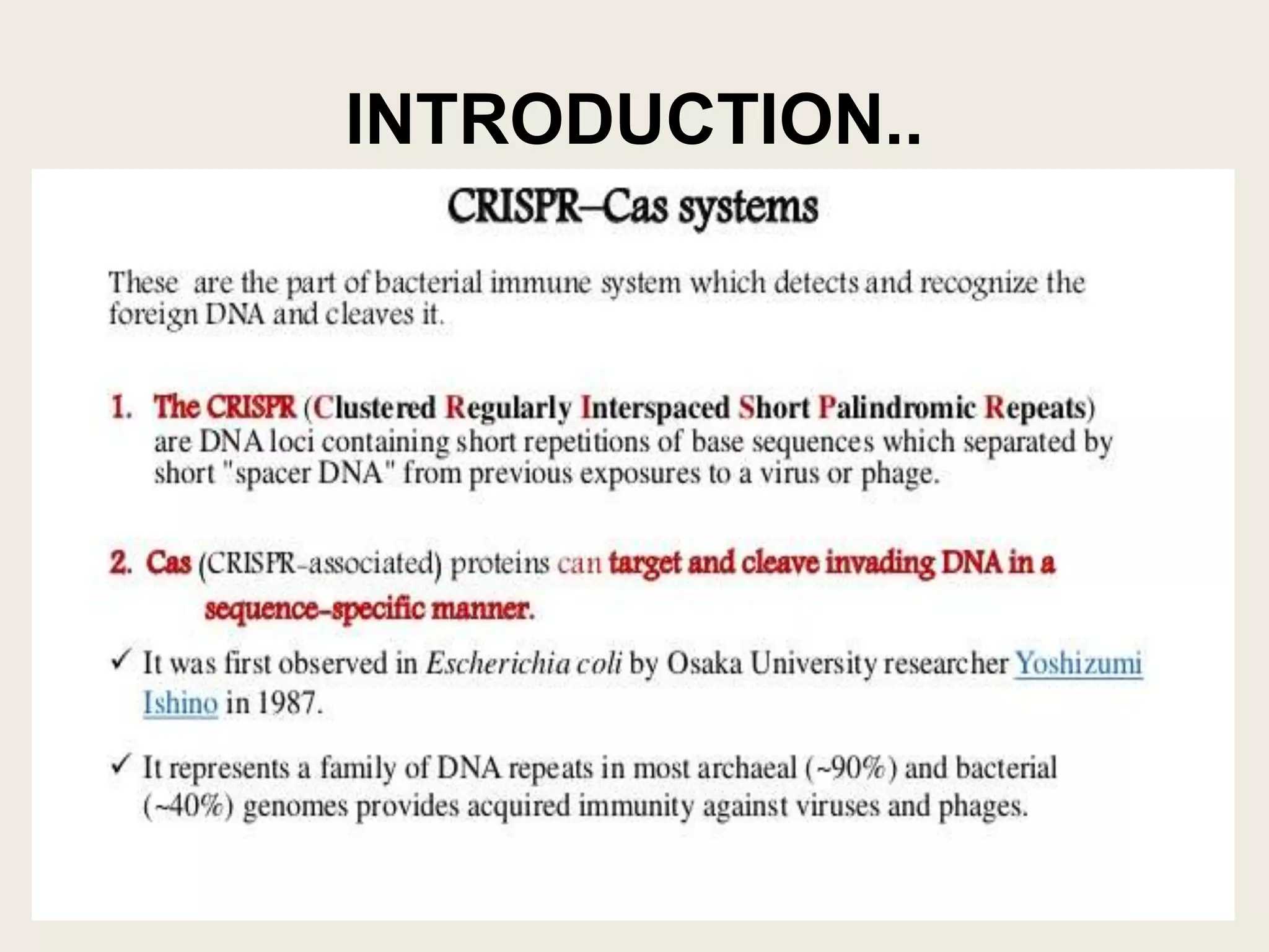 "CRISPR" Gene Editing Tool | PPT