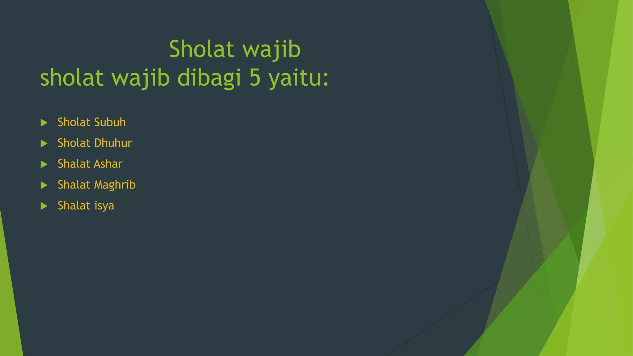 Sholat Wajib | PPTX