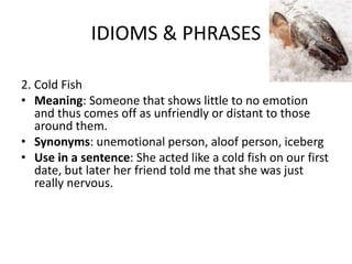 IDIOMS AND PHRASES ON FISH | PPTX