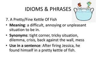 IDIOMS AND PHRASES ON FISH | PPTX