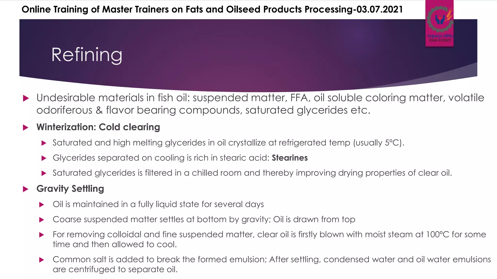 Fish oil extraction and processing techniques | PDF