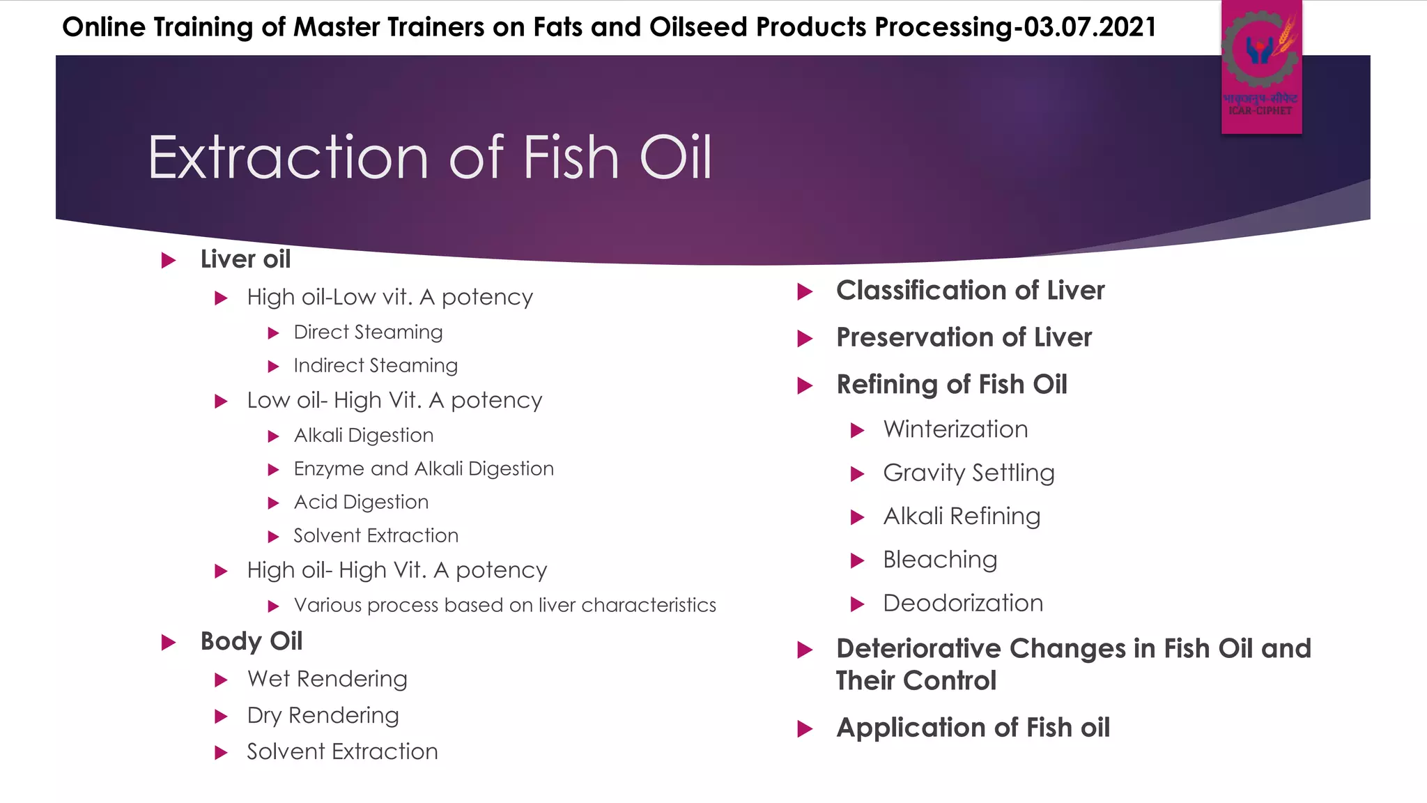 Fish oil extraction and processing techniques | PDF