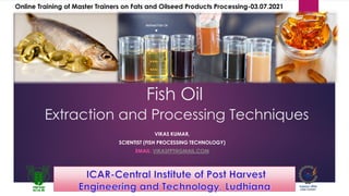 Fish oil extraction and processing techniques