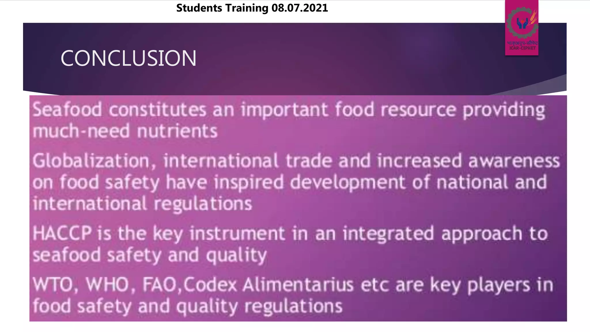 Fish quality assurance and management | PPTX