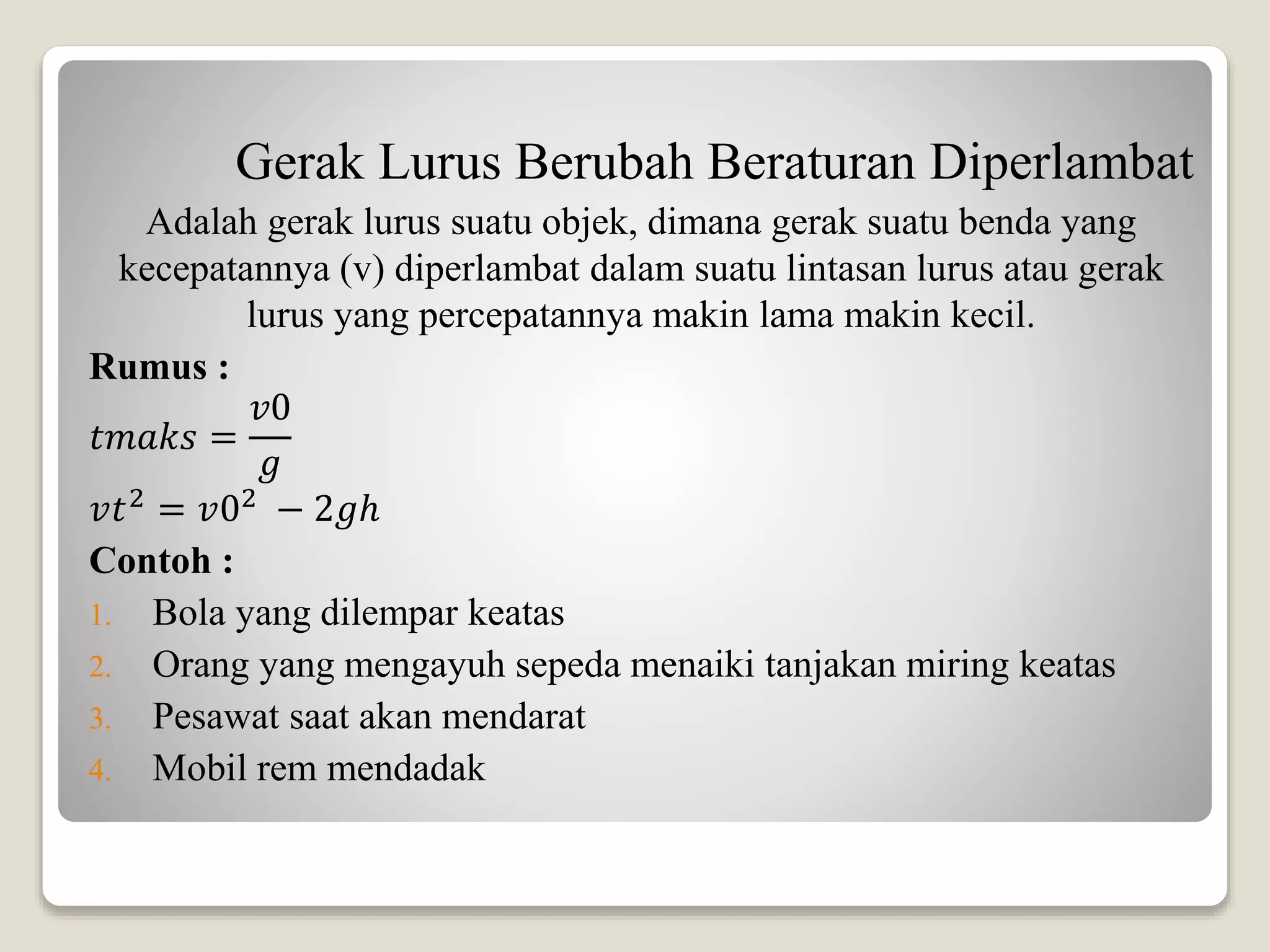 Gerak Lurus | PPTX