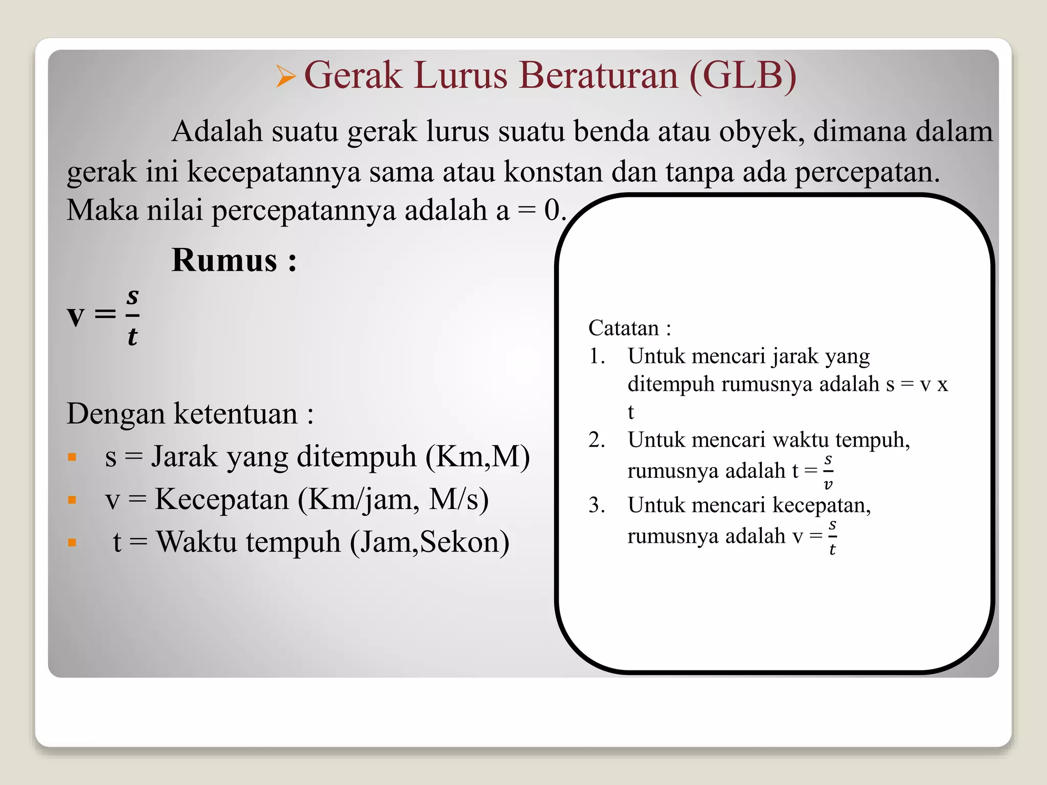 Gerak Lurus | PPTX