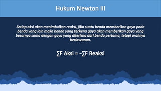 Hukum Newton 1,2,3 | PPTX