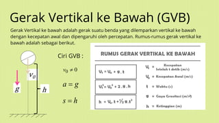KINEMATIKA GERAK LURUS ( GLB DAN GLBB ) FISIKA SMA KELAS 10 | PPTX