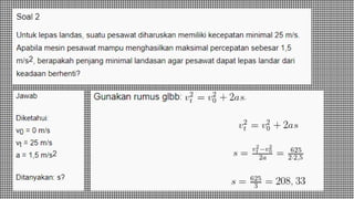 KINEMATIKA GERAK LURUS ( GLB DAN GLBB ) FISIKA SMA KELAS 10 | PPTX